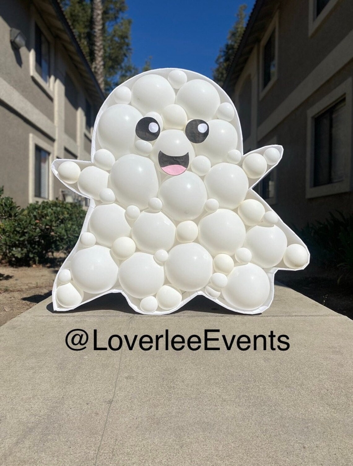 Mosaic Halloween Ghost From Balloons Template/3ft4ft and 5ft - Etsy