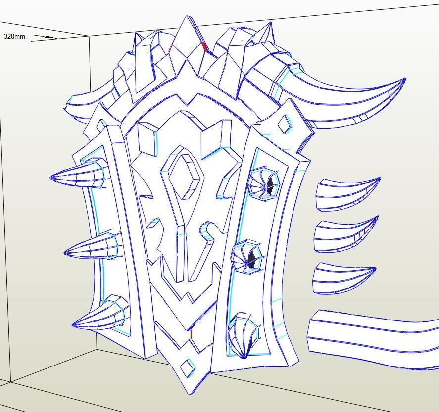 World of Warcraft Honorbound Shield template Pepakura files | Etsy