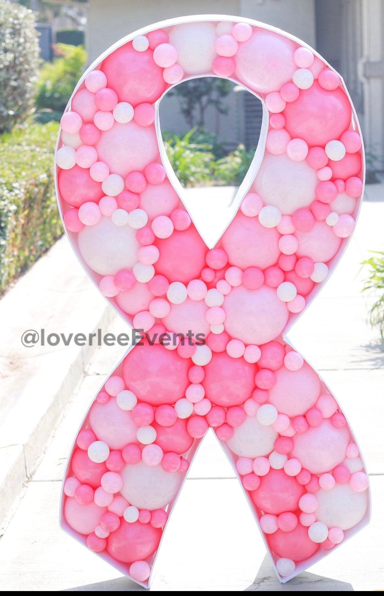 Mosaic Pink Ribbon balloon template/3ft 4ft and 5ft Ribbon | Etsy