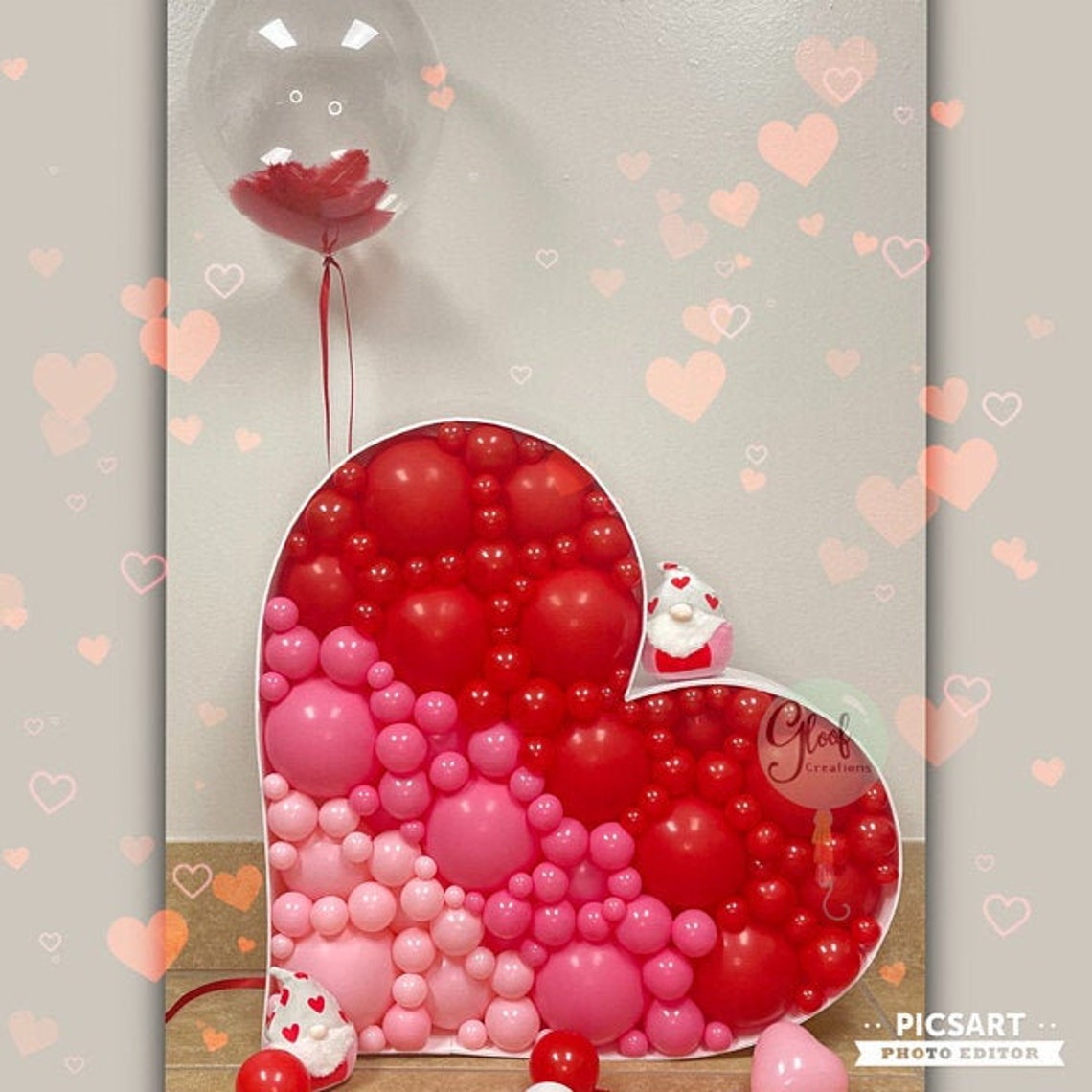 Mosaic Heart from balloons template/3ft 4ft and 5ft Heart | Etsy