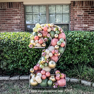 Number 2 All Sizes (from 1ft to 5ft)/mosaic Numbers From Balloons /PDF ...