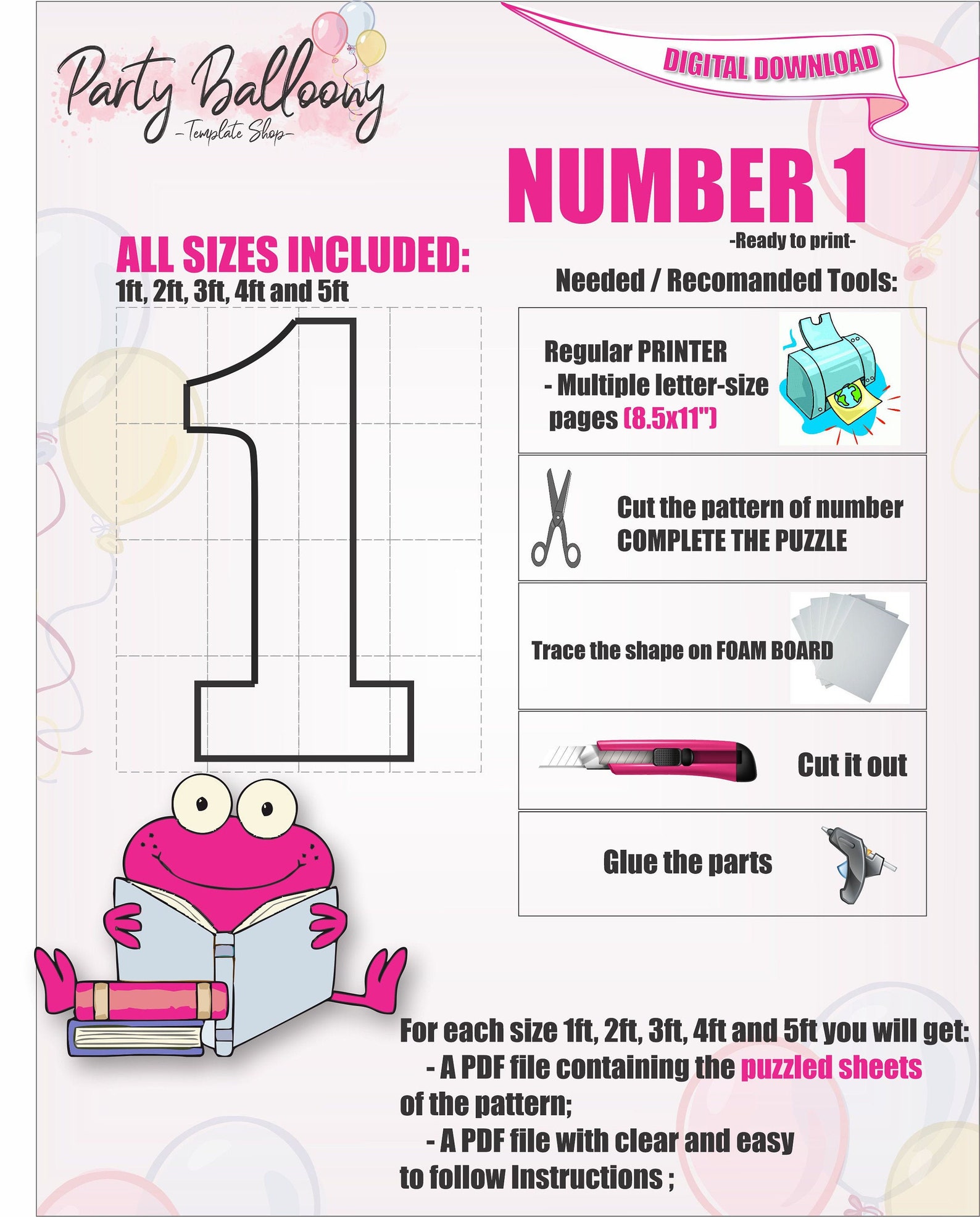 Number 1 All Sizes from 1ft to 5ft/mosaic Numbers From | Etsy