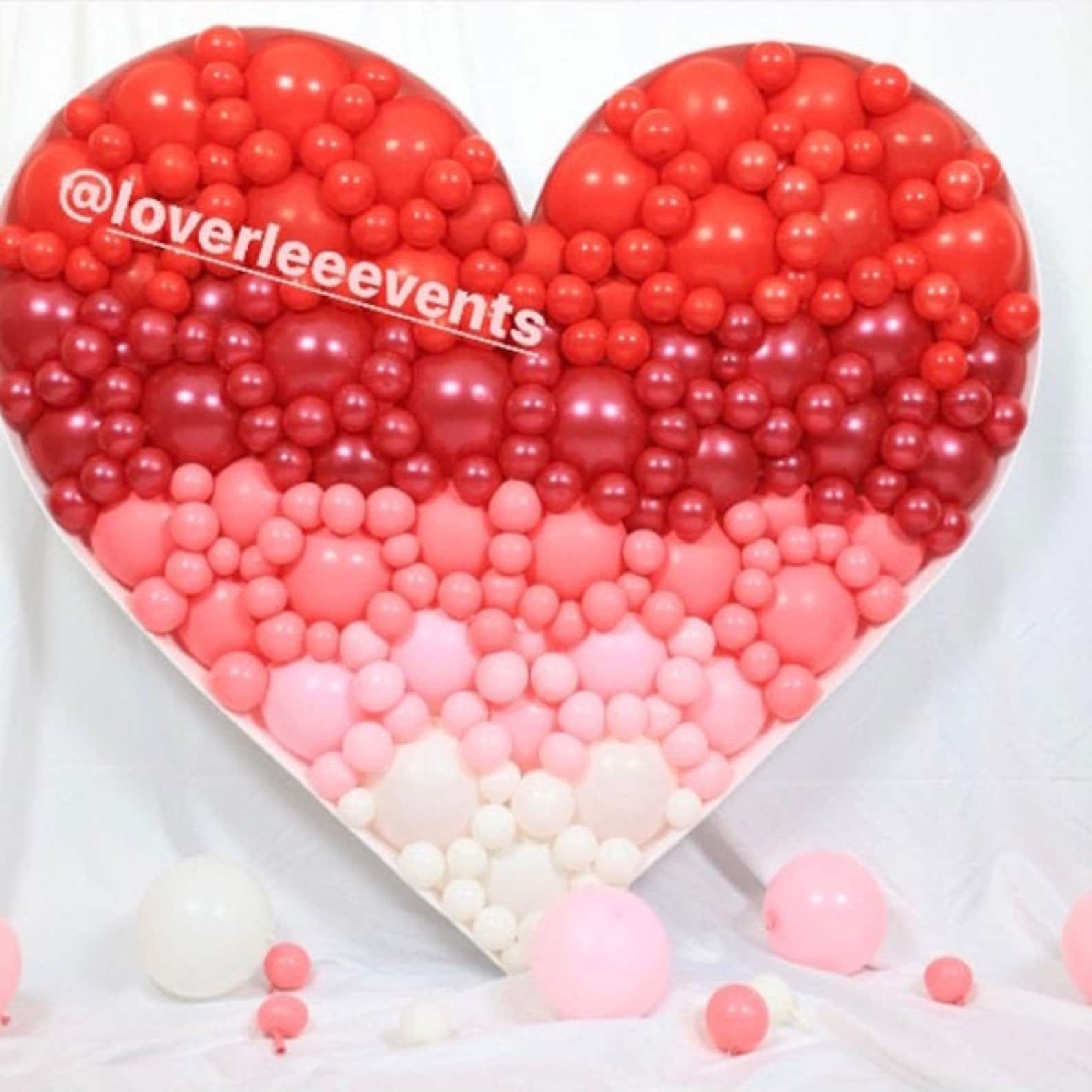 Mosaic Heart From Balloons Template/3ft, 4ft and 5ft Heart Mosaic From ...