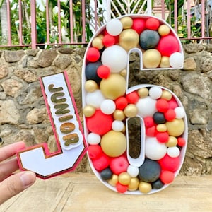 Number 6 All Sizes (from 1ft to 5ft)/mosaic Numbers From Balloons/pdf ...