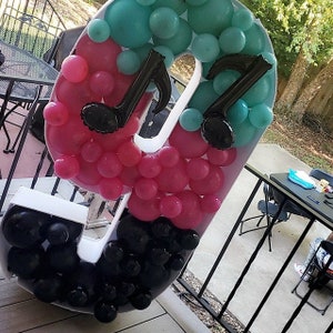 Number 9 All Sizes (from 1ft to 5ft)/mosaic Numbers From Balloons/pdf ...