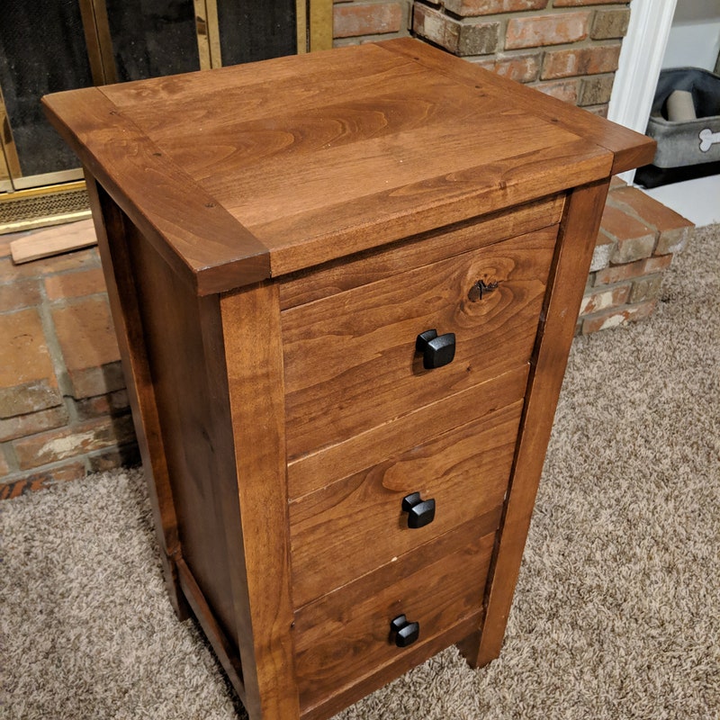 Rustic Nightstand - Etsy