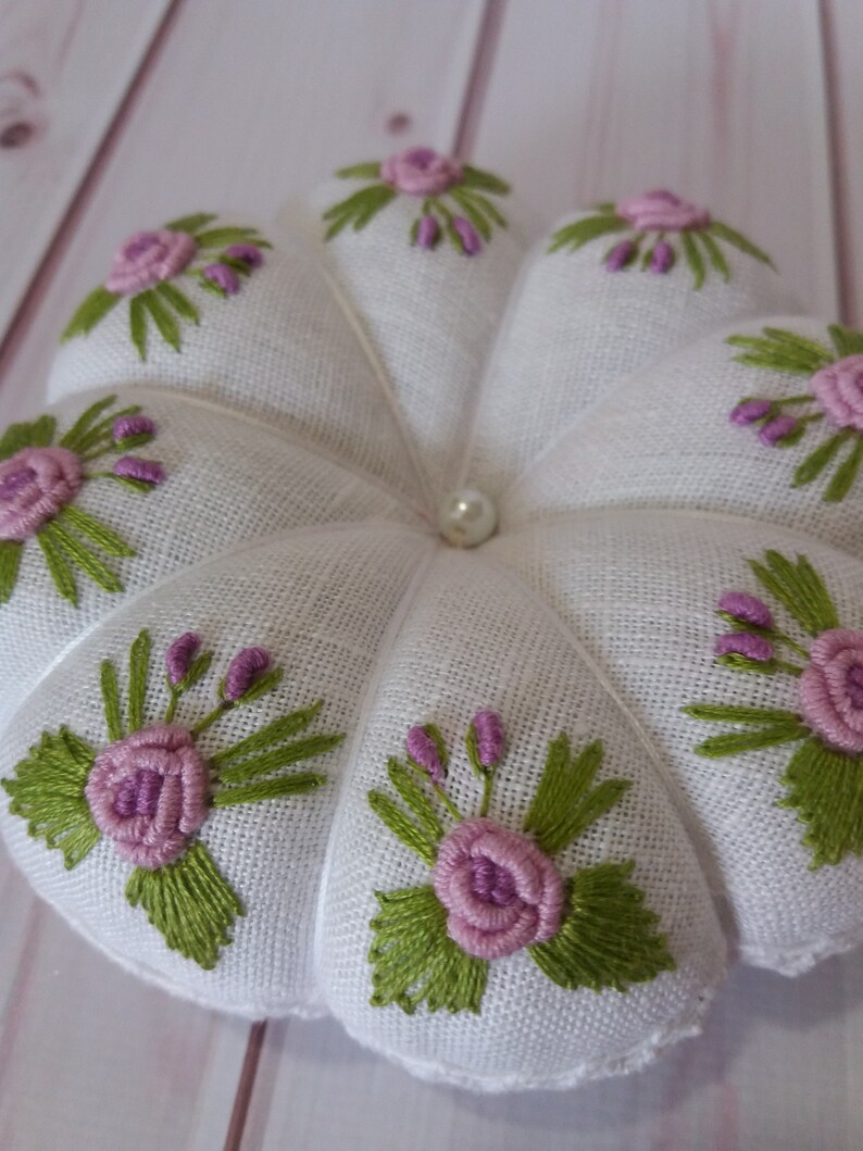 Pincushion Brazilian Embroidery Pin Keeper Pincushion Vintage - Etsy