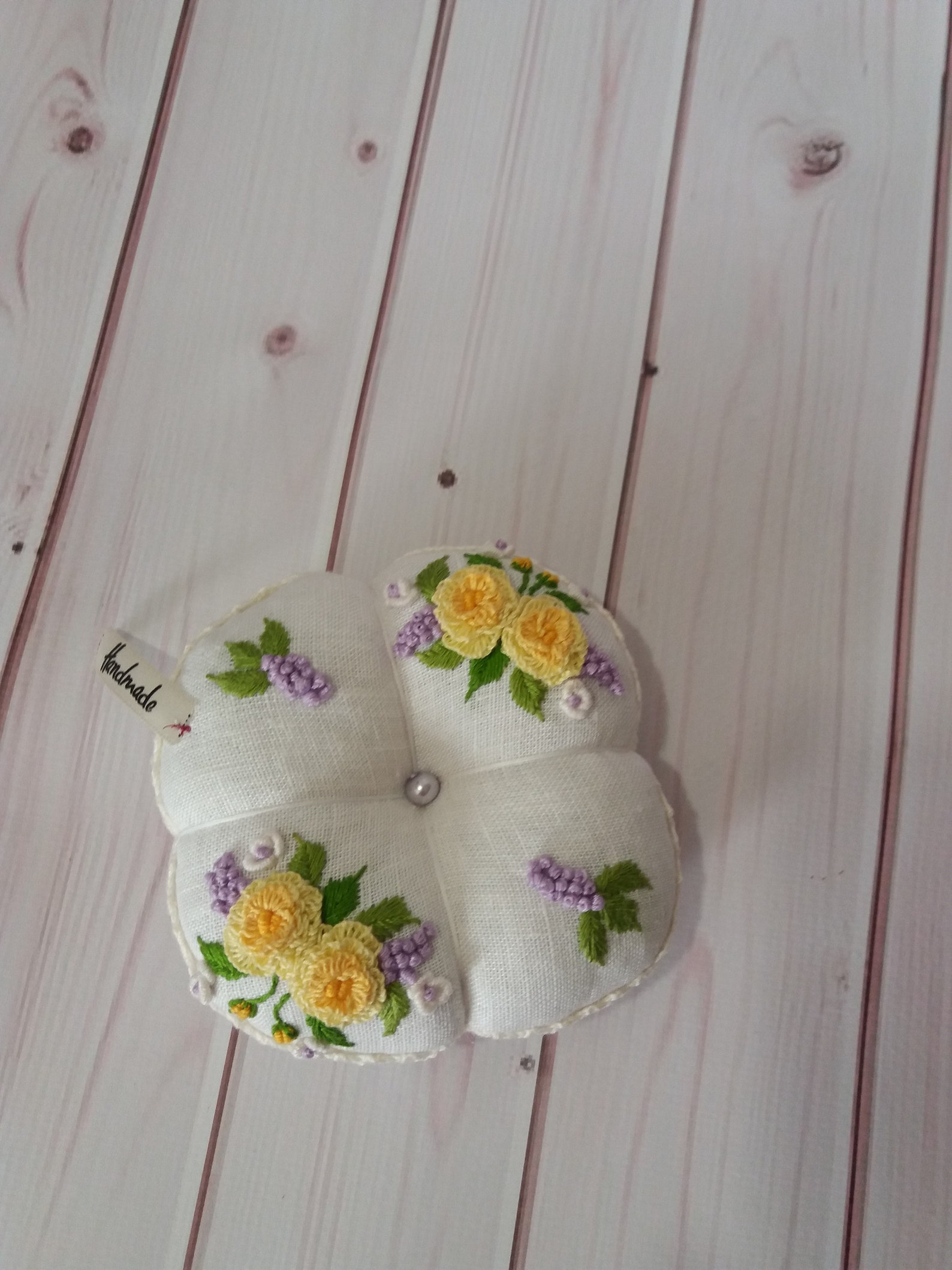 Pincushion Brazilian Embroidery Pin Keeper Pincushion Vintage - Etsy