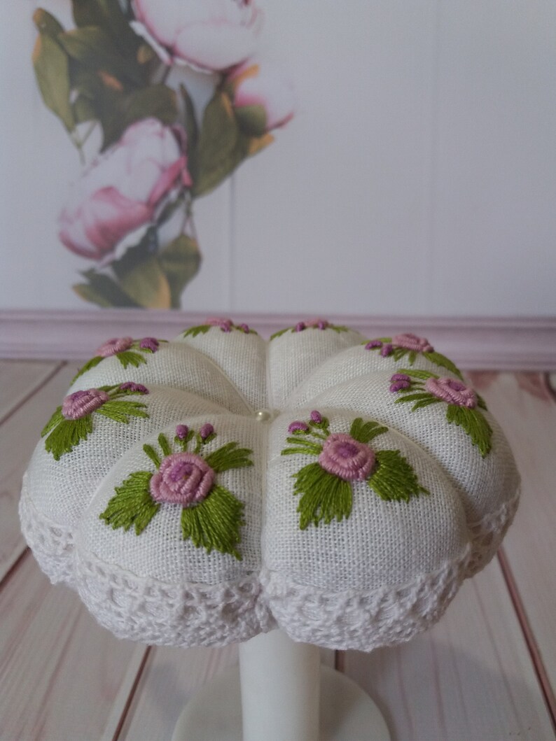 Pincushion Brazilian Embroidery Pin Keeper Pincushion Vintage - Etsy