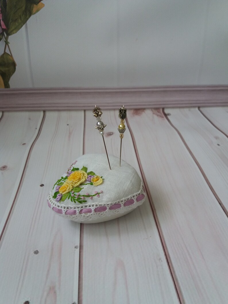 Handmade Counting Pins Pair Pincushion Roses Handmade Divider - Etsy