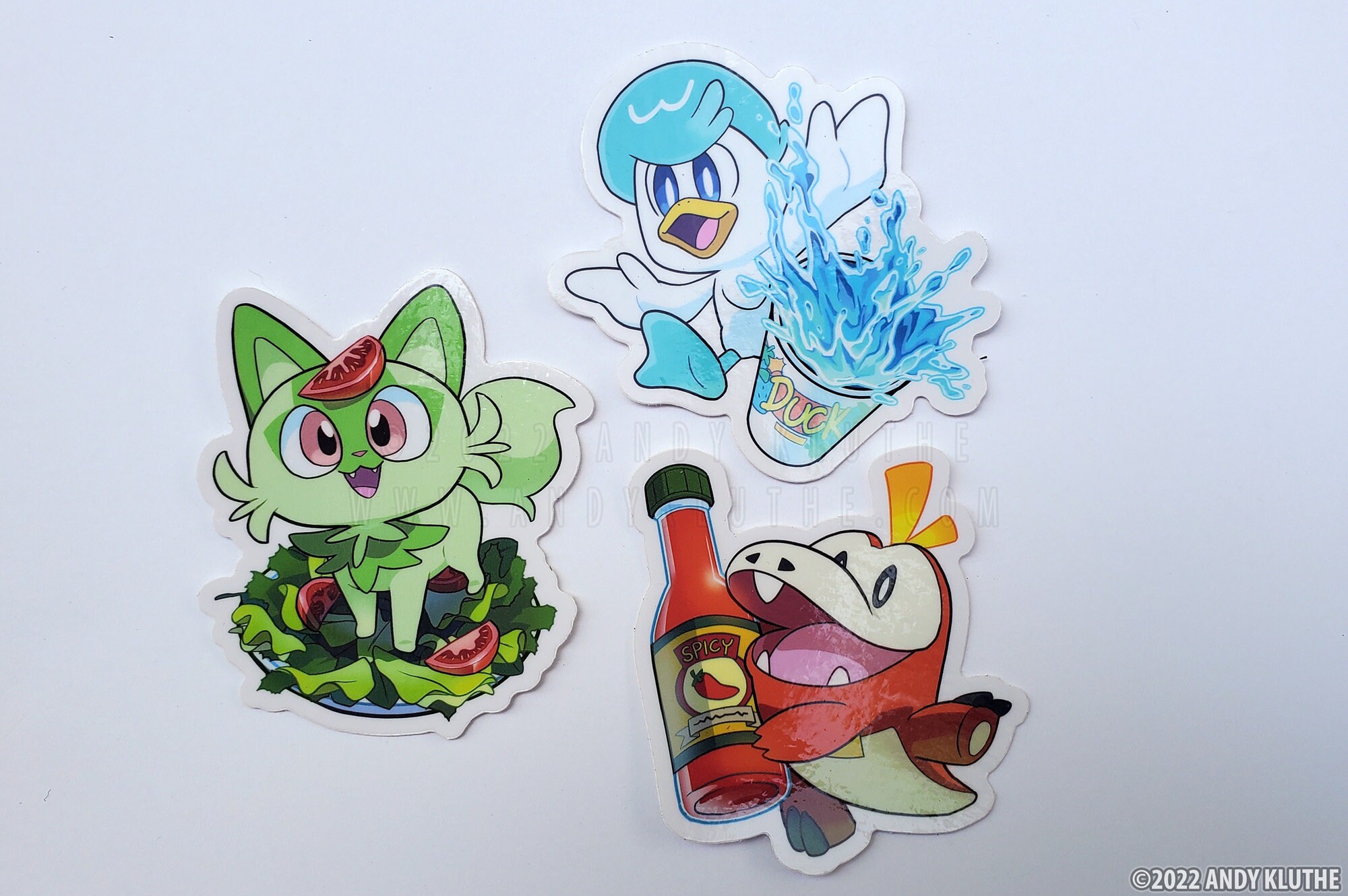 Fuecoco & Hot Sauce Gen 9 Starters 3 Stickers - Etsy