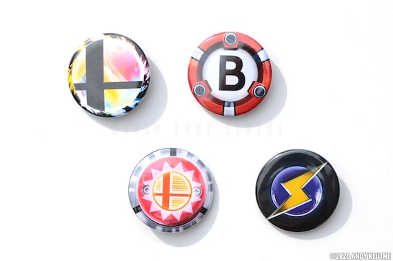 Super Smash Bros Button Set 1.5 Buttons - Etsy