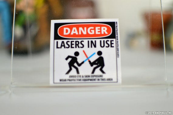 DANGER: Lasers in Use 2 Vinyl Sticker - Etsy