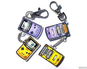 My Pastel GAMEBOY KEYCHAIN - Teal White Acrylic Keyring Charm Keychain ...
