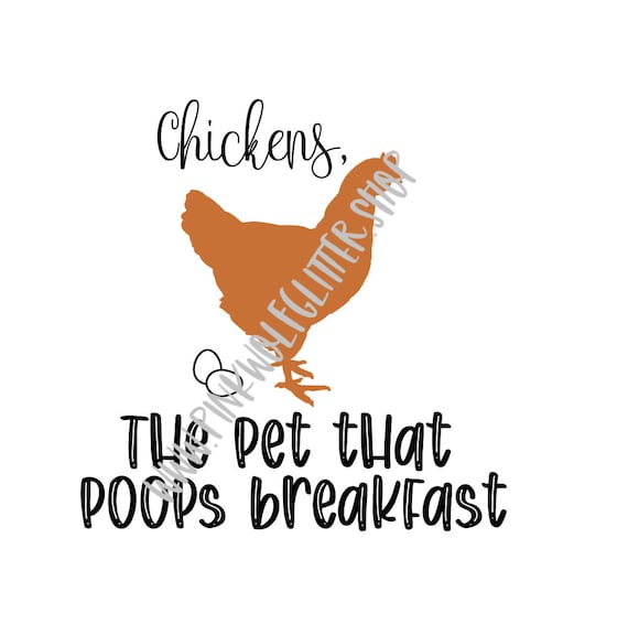 Chicken Poops Breakfast SVG Funny | Etsy