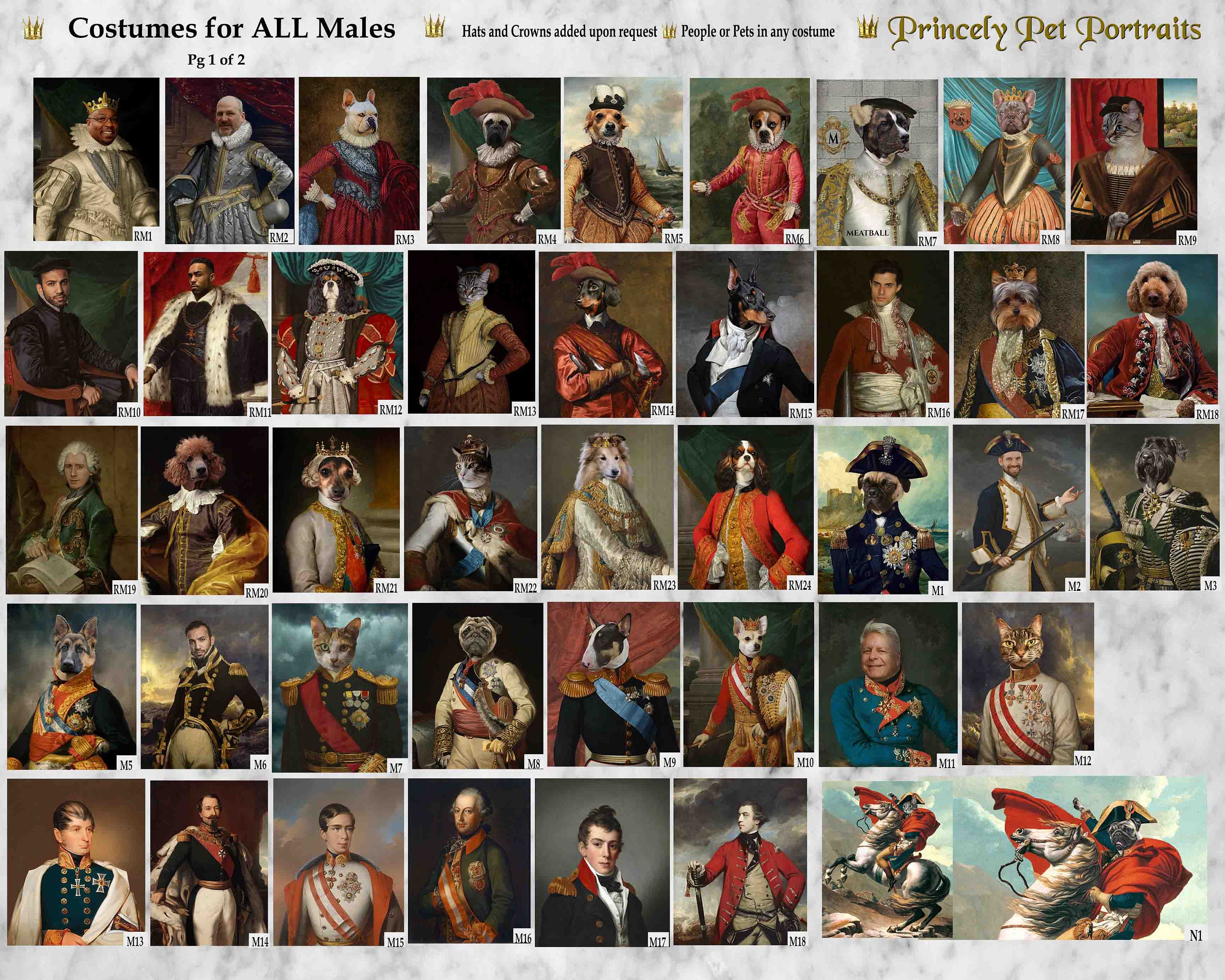 Humorous Personalized 18th Century Custom Male Portrait using | Etsy