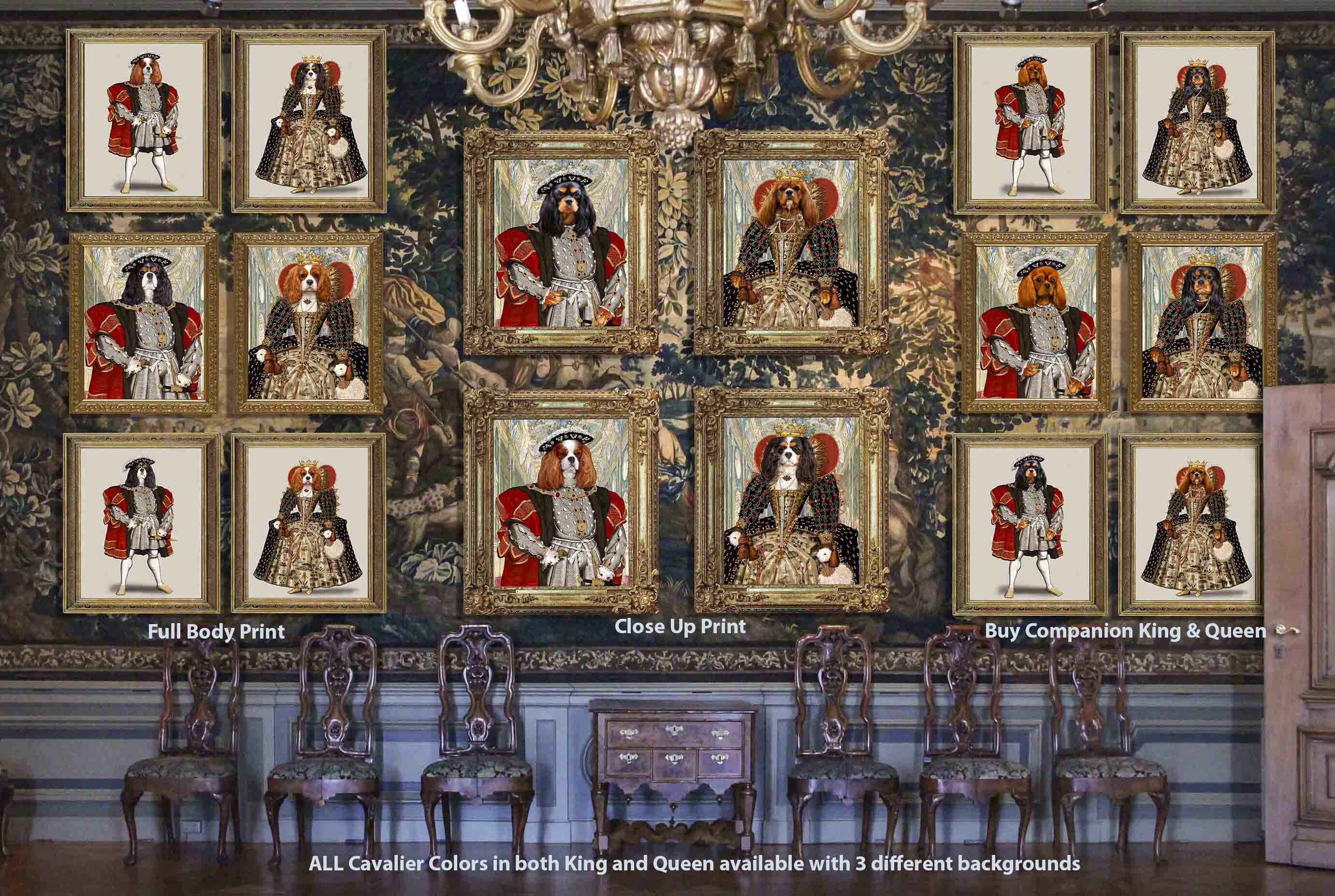 Cavalier King Charles Spaniel TriColor Tudor Queen Elizabeth | Etsy