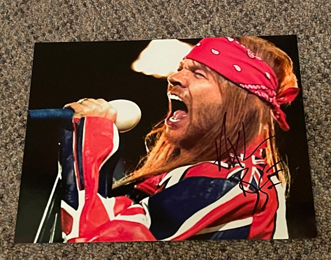 AXL ROSE Guns N’ Roses Autographed SIGNED 8x10 Photo - Etsy