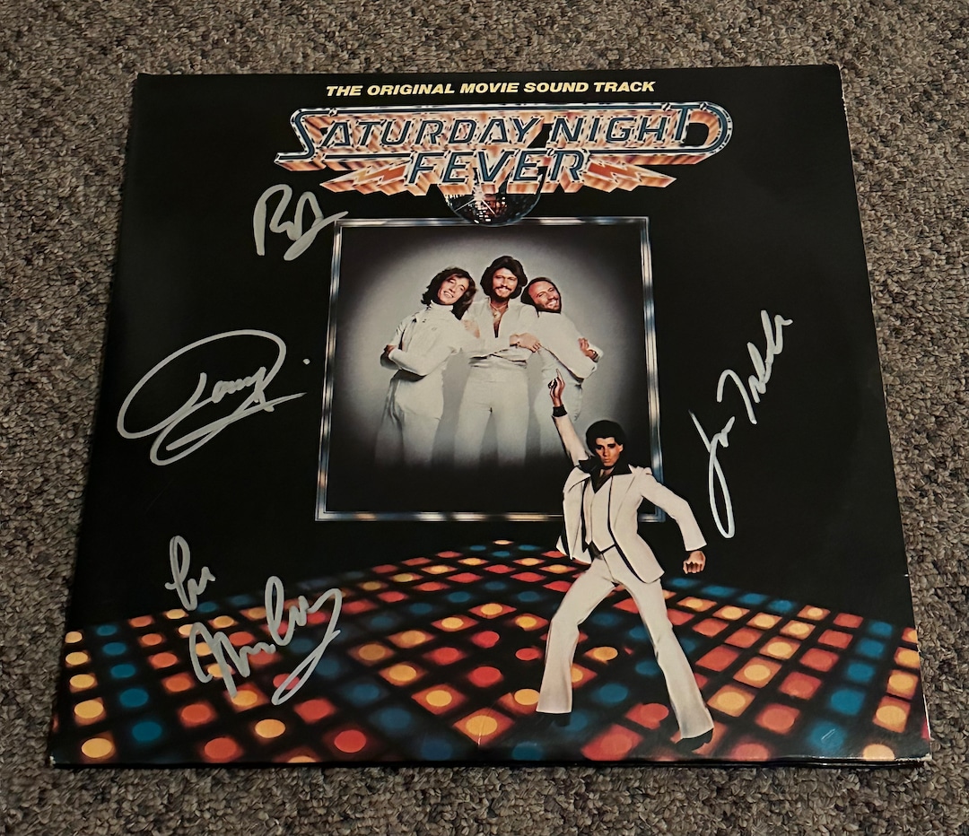 BEE GEES W/ John Travolta AUTOGRAPHED #1 Record Vinyl - Etsy