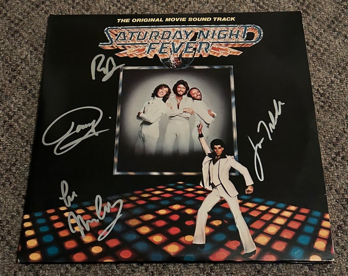 BEE GEES W/ John Travolta AUTOGRAPHED #1 Record Vinyl - Etsy