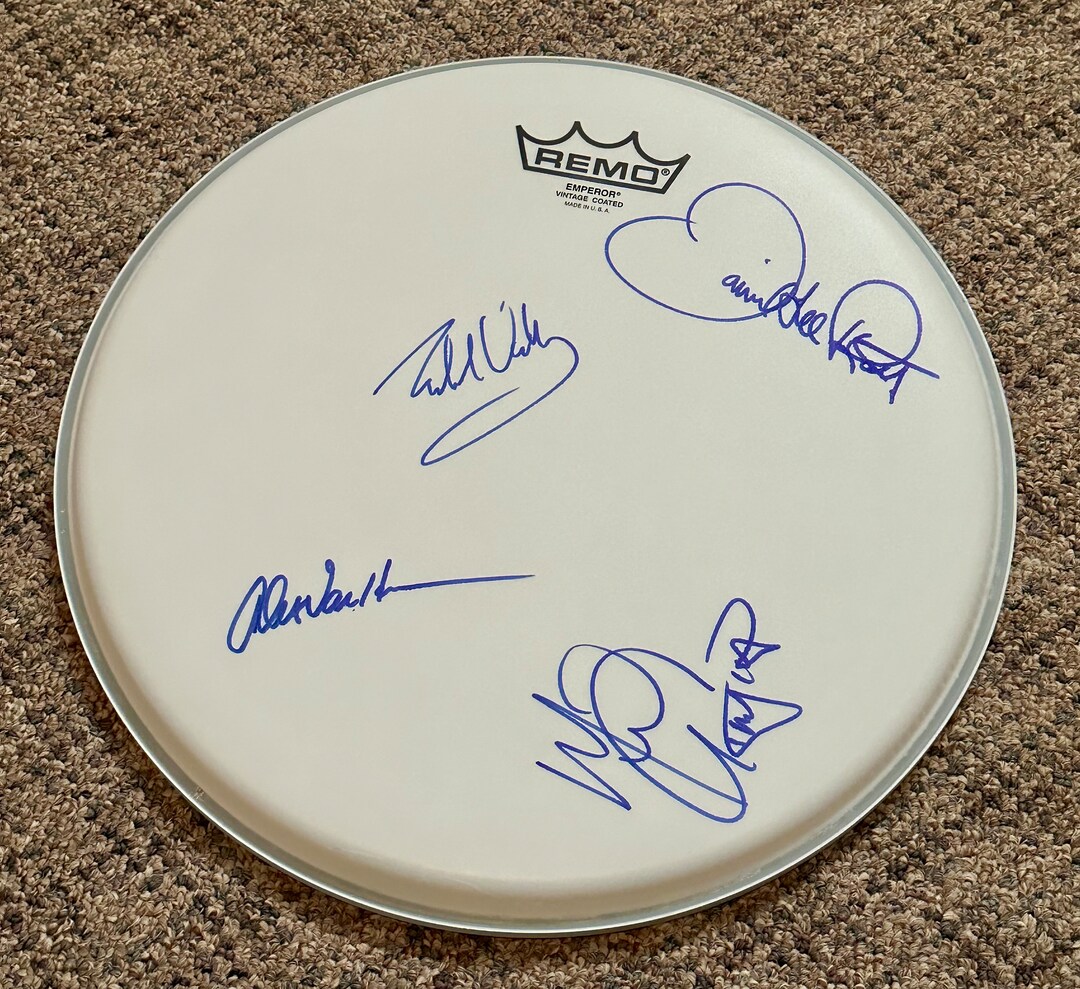 VAN HALEN W/ Eddie Signed AUTOGRAPHED 12in Drumhead - Etsy