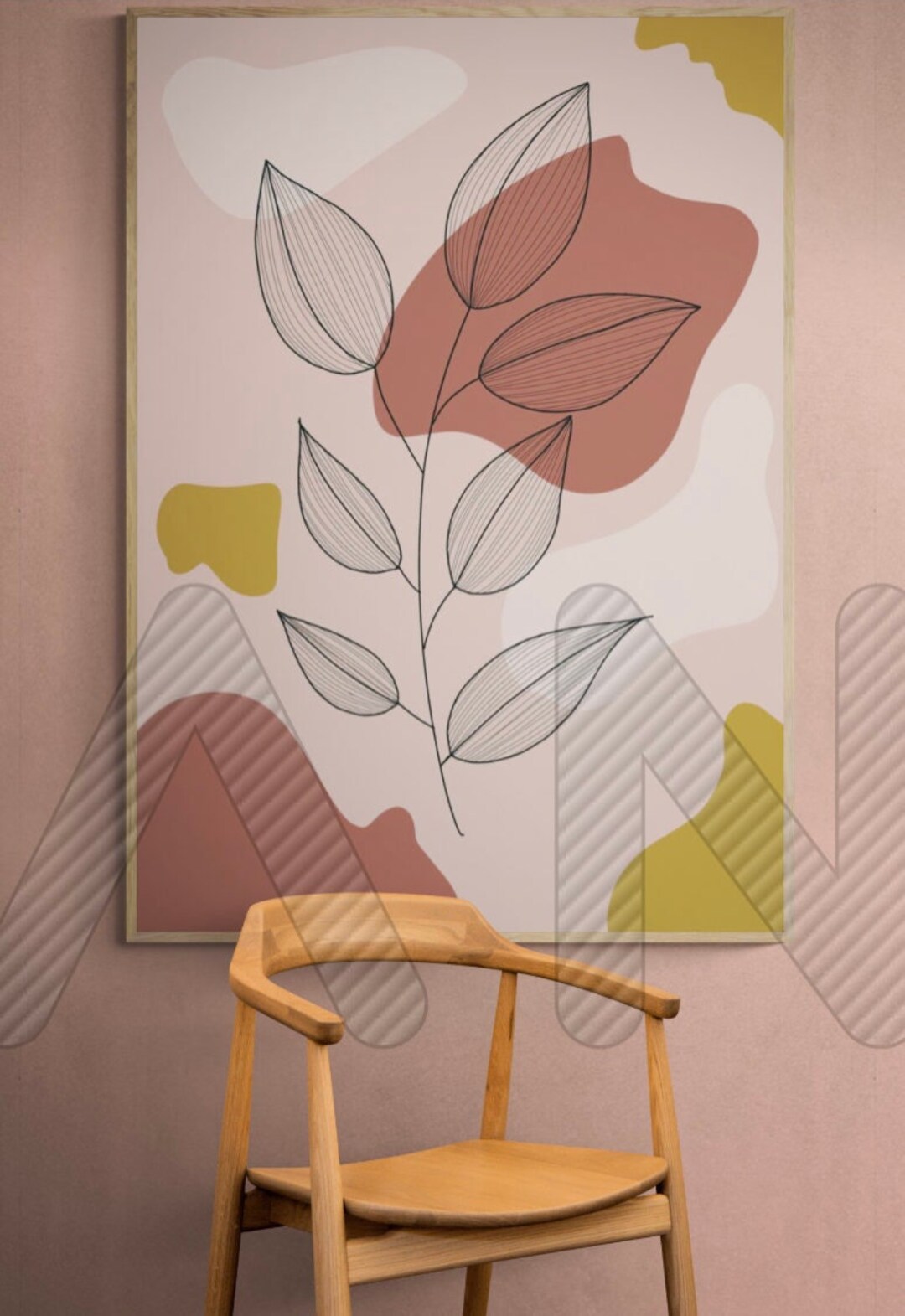 Fine Line Plant Digital Art Modern Art - Etsy