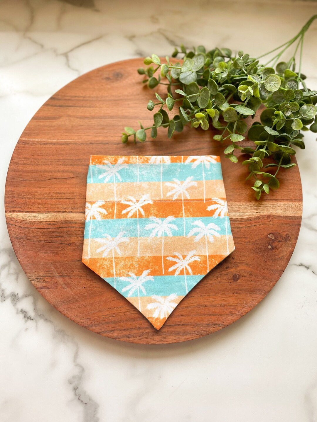 Retro Palm Tree Bandana, Tropic Bandana, Palm Tree Dog Bandana, Summer ...