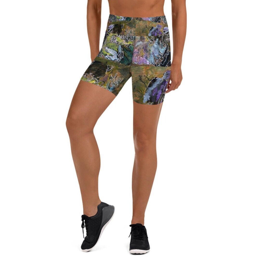 Yoga Shorts, Workout, Dance, Running, High Waistband, Gift for Her ...