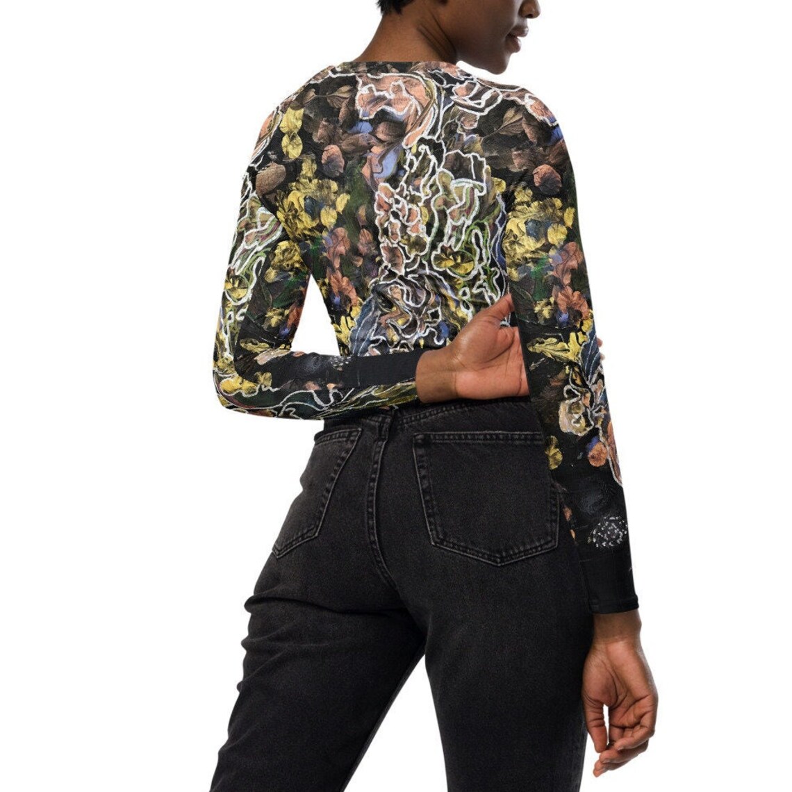 Women's Long Sleeve Crop Top, Swimming, Sport, Athletic Wear, Gift for ...