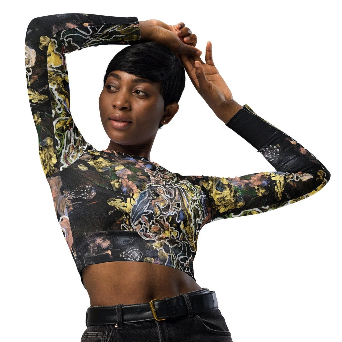 Women's Long Sleeve Crop Top, Swimming, Sport, Athletic Wear, Gift for ...