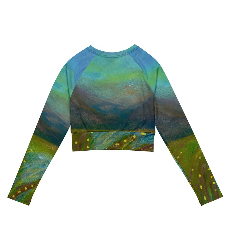 Artistic Crop T, Rash Guard Active Outdoor Top, Art: Aurora, Fitness ...