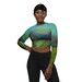Artistic Crop T Rash Guard Active Outdoor Top Art: Aurora - Etsy