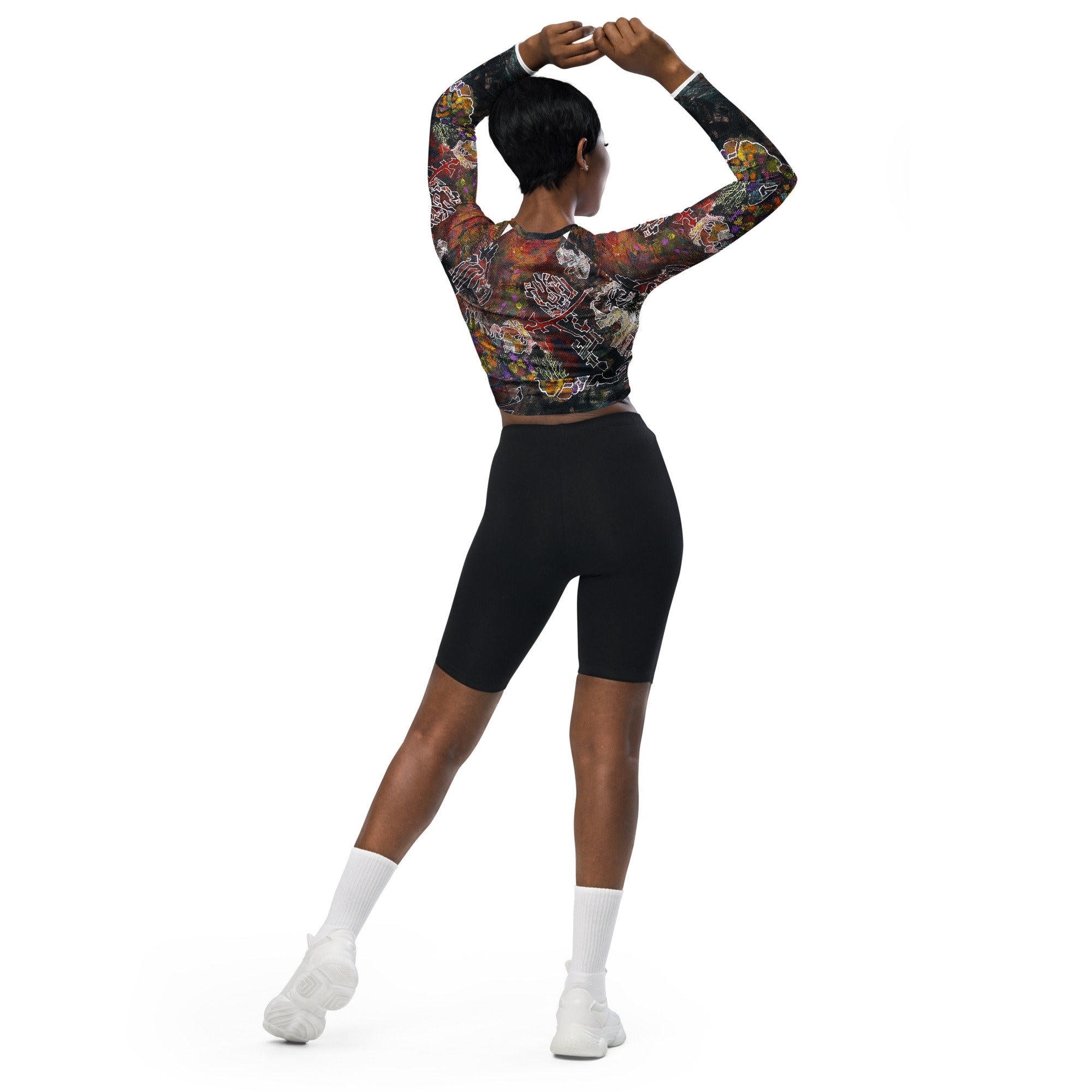 Women's Long Sleeve Crop Top, Swimming, Sport, Athletic Wear, Gift for ...