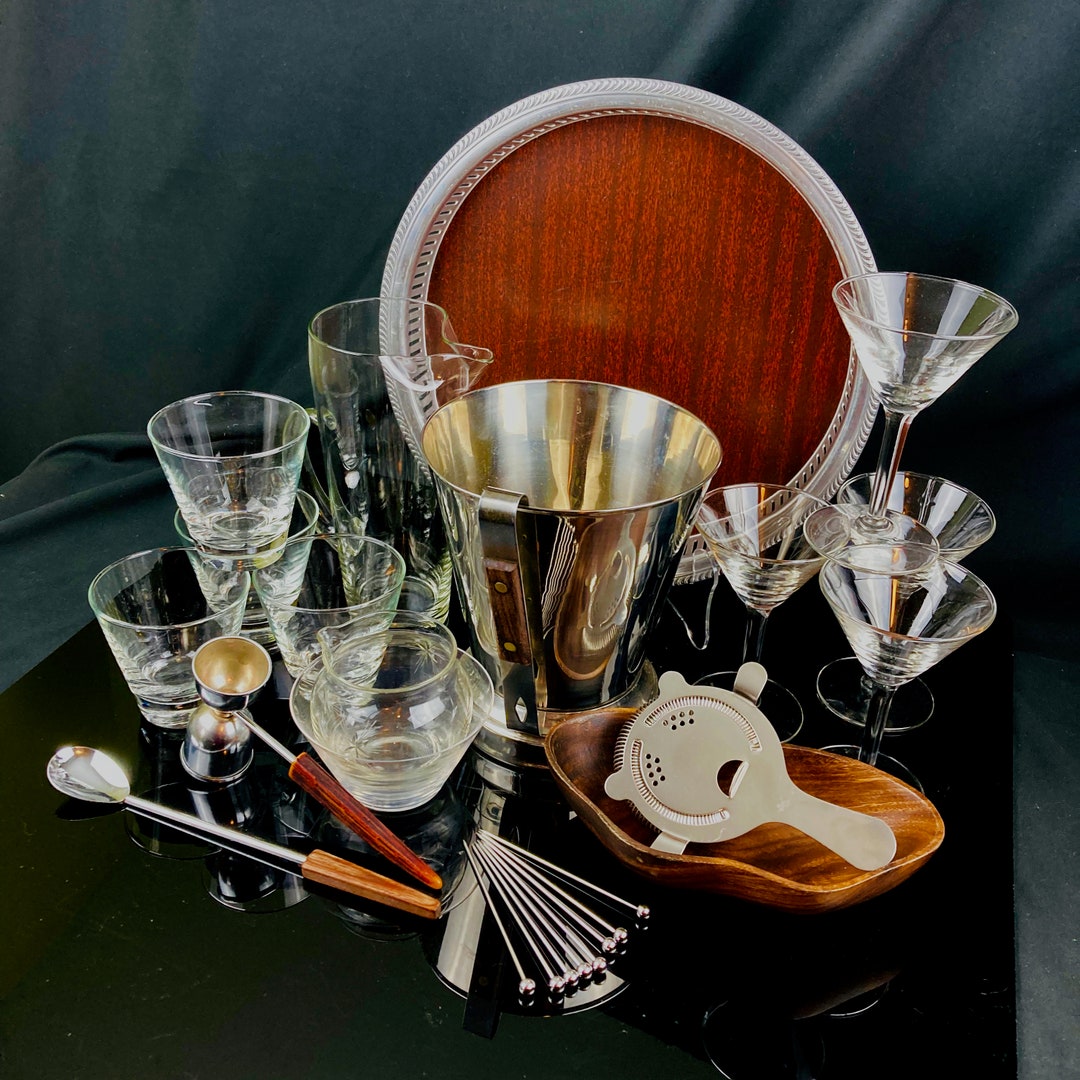 Authentic MCM Complete Cocktail Kit, 26 Piece Vintage Martini Set - Etsy