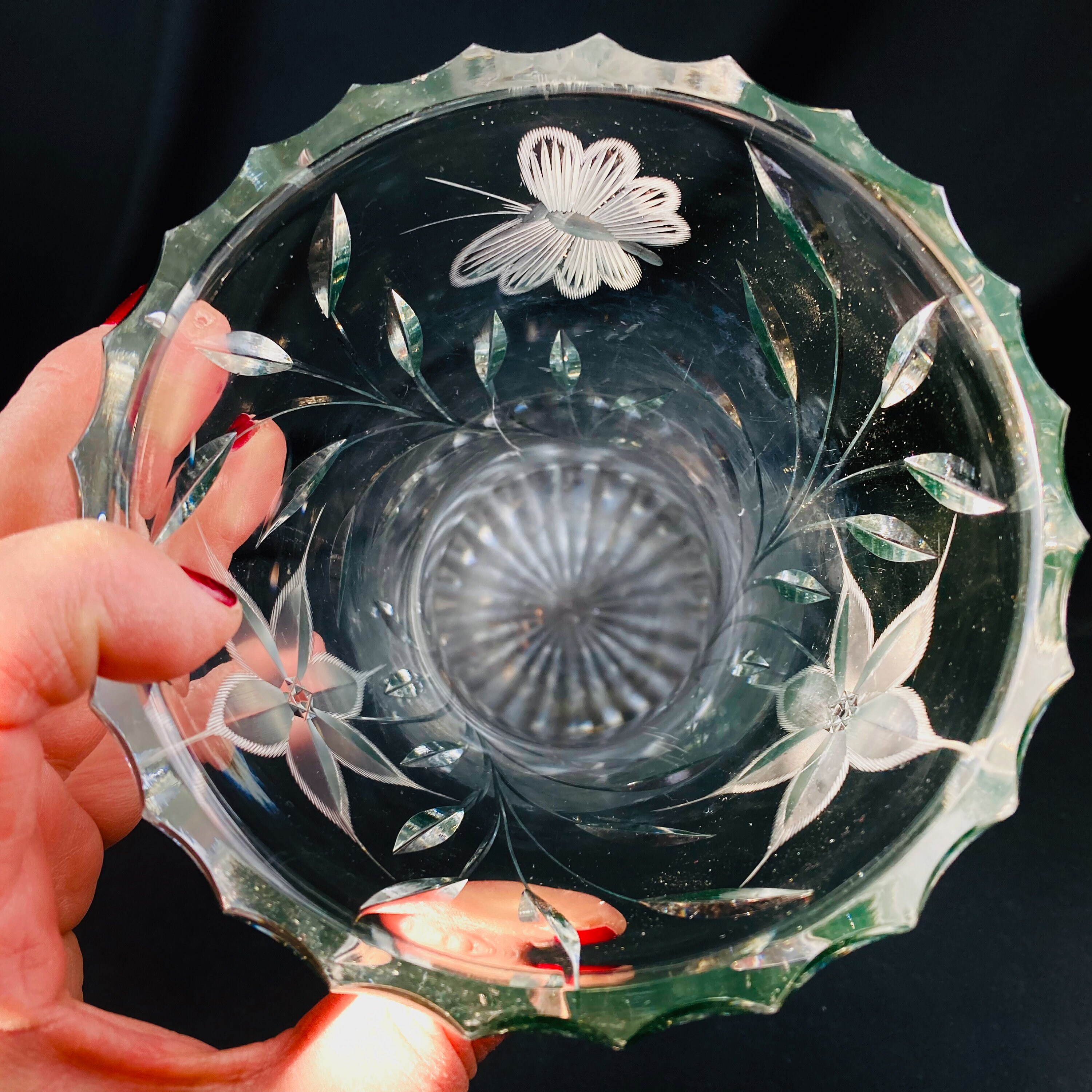 Exquisite Antique Cut Crystal Tall Floral Vase, CIRCA 1916 - Etsy