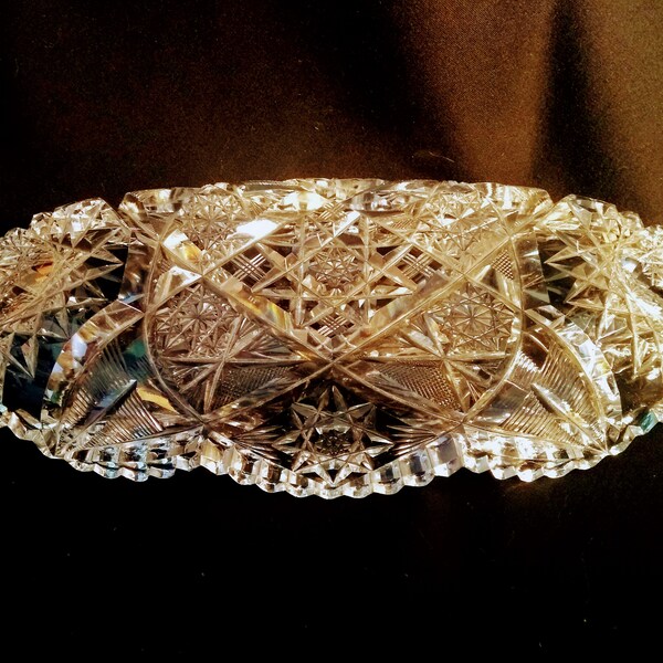 Cut Glass Tray - Etsy