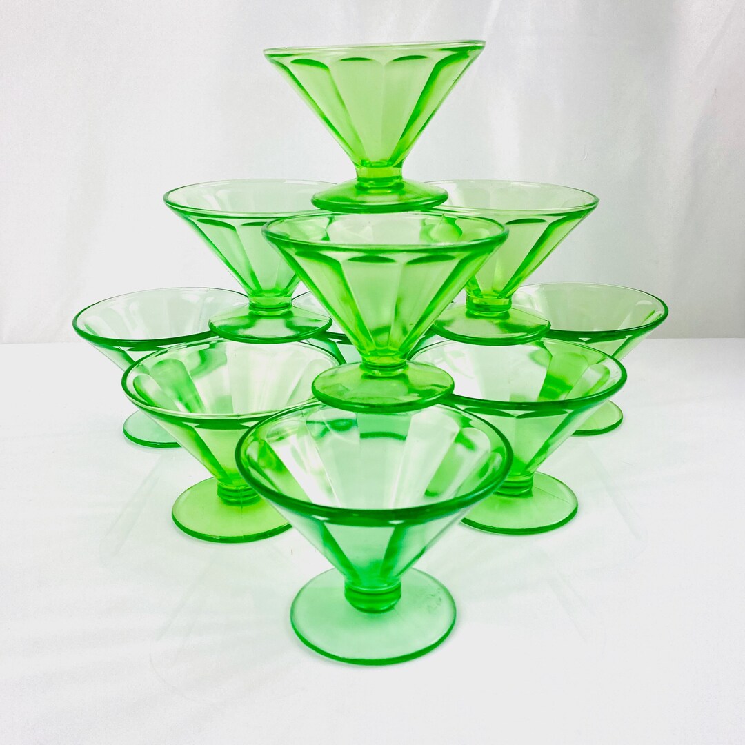 Very Vintage Neon Green Coupes , Set of 10, Circa 1933 - Etsy