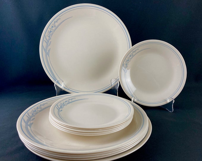 Corelle blue Lily 6 Dinner Plates and 6 Bread - Etsy