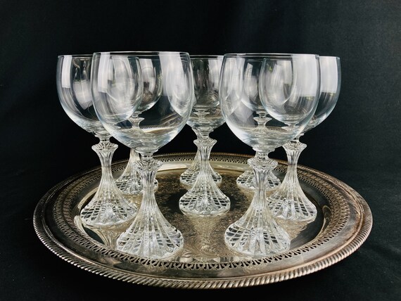 Stunning Crystal Wine Glasses Set of 8 Water Goblets - Etsy