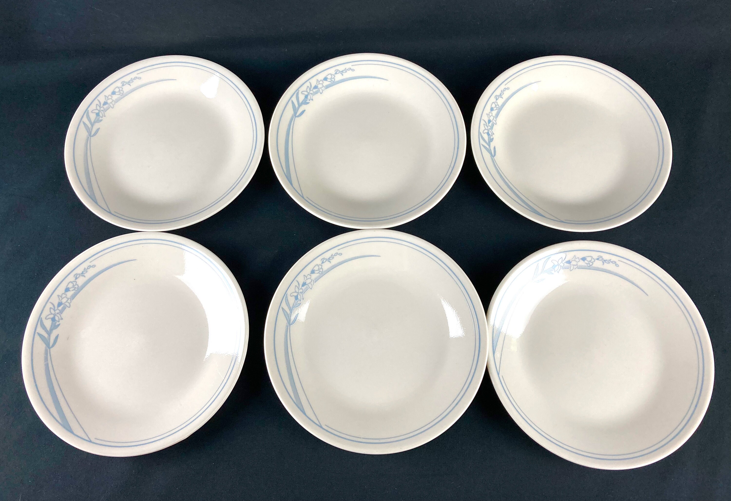 Corelle blue Lily 6 Dinner Plates and 6 Bread - Etsy