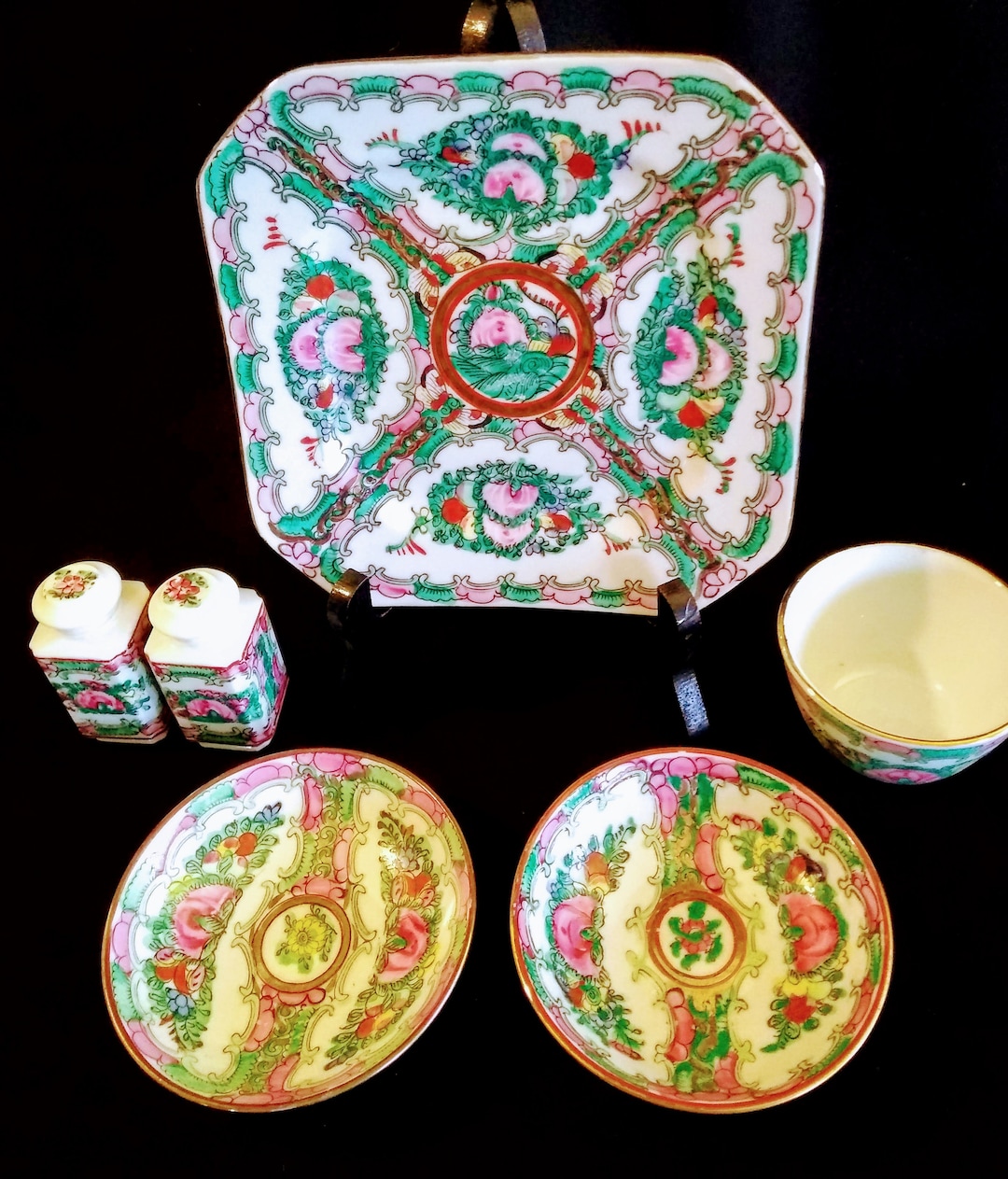 Antique Chinese Export Porcelain Collection, 6 Pieces Shown, CIRCA 1917 ...