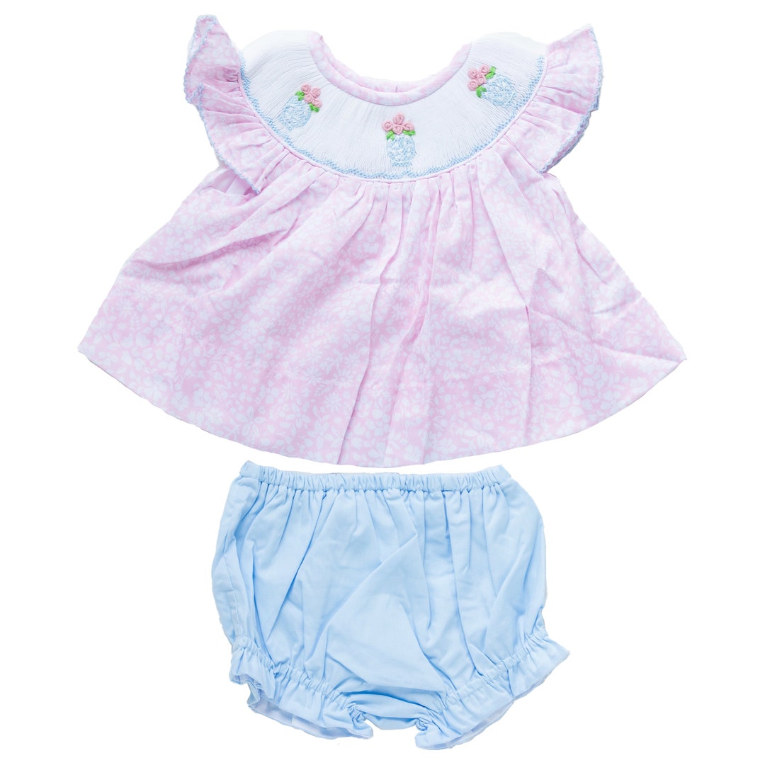 Smocked Sweet Ginger Jars Bloomer Set, Smocked Clothing, Hand ...