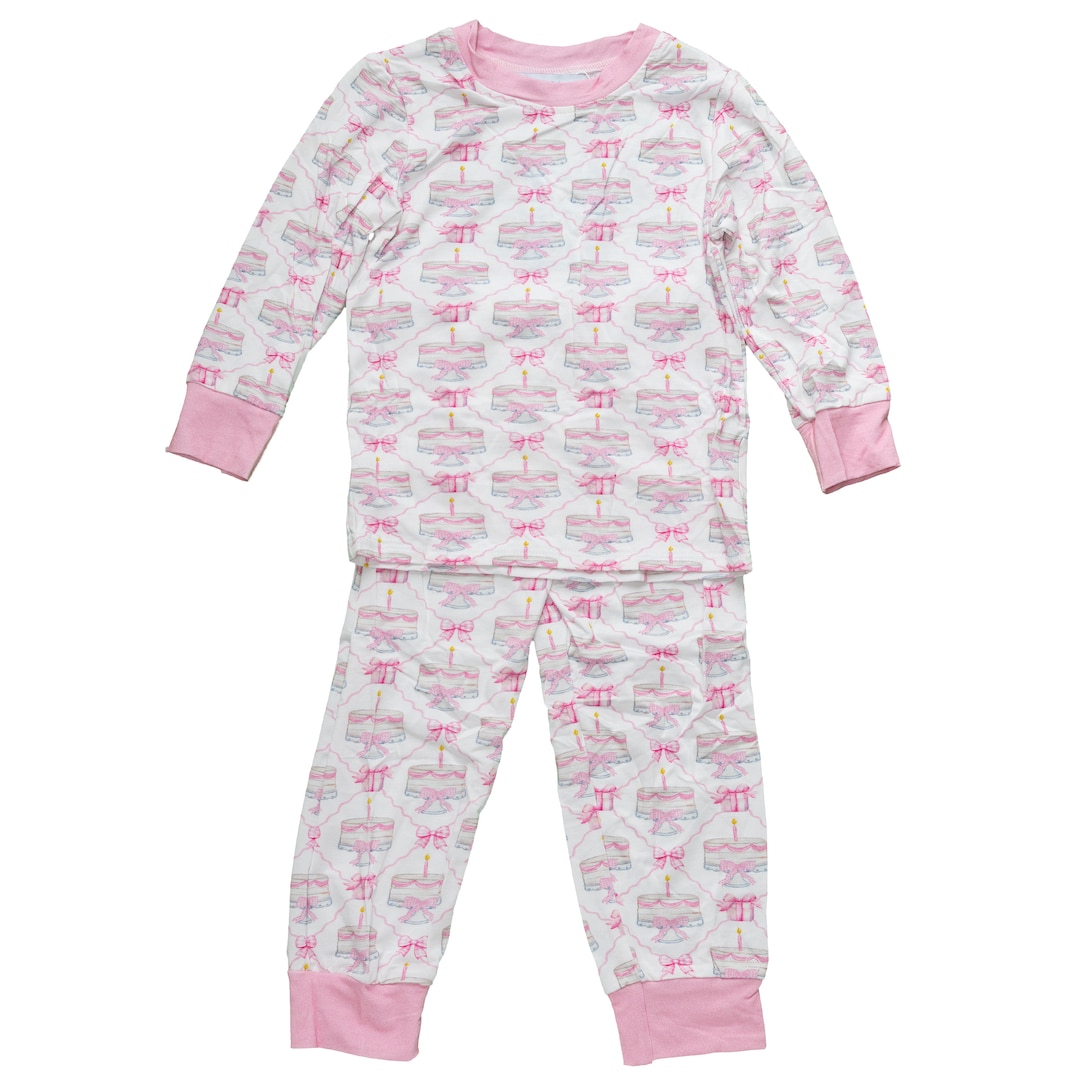 Girls Birthday Pjs, Birthday Pajamas, Preppy Grandmillennial Birthday ...
