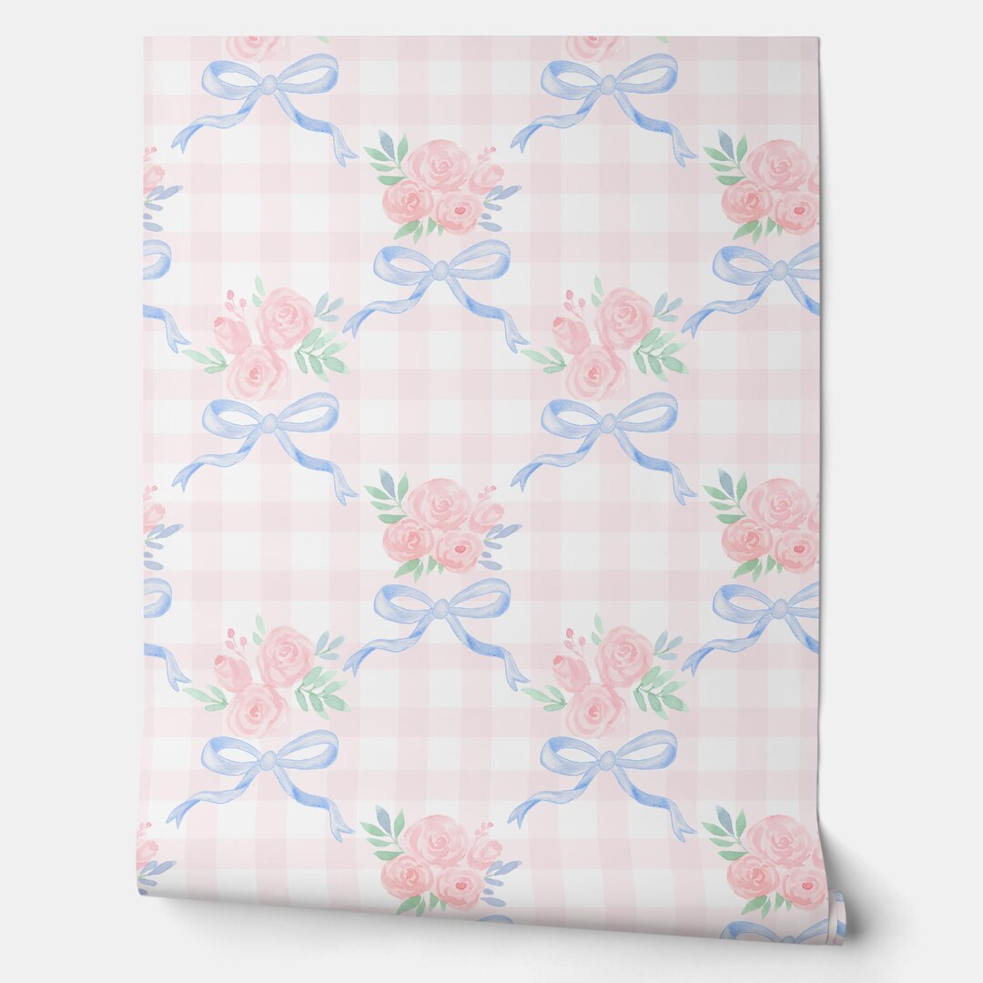 Preppy Peel and stick wallpaper, tulip wallpaper, peel and stick ...
