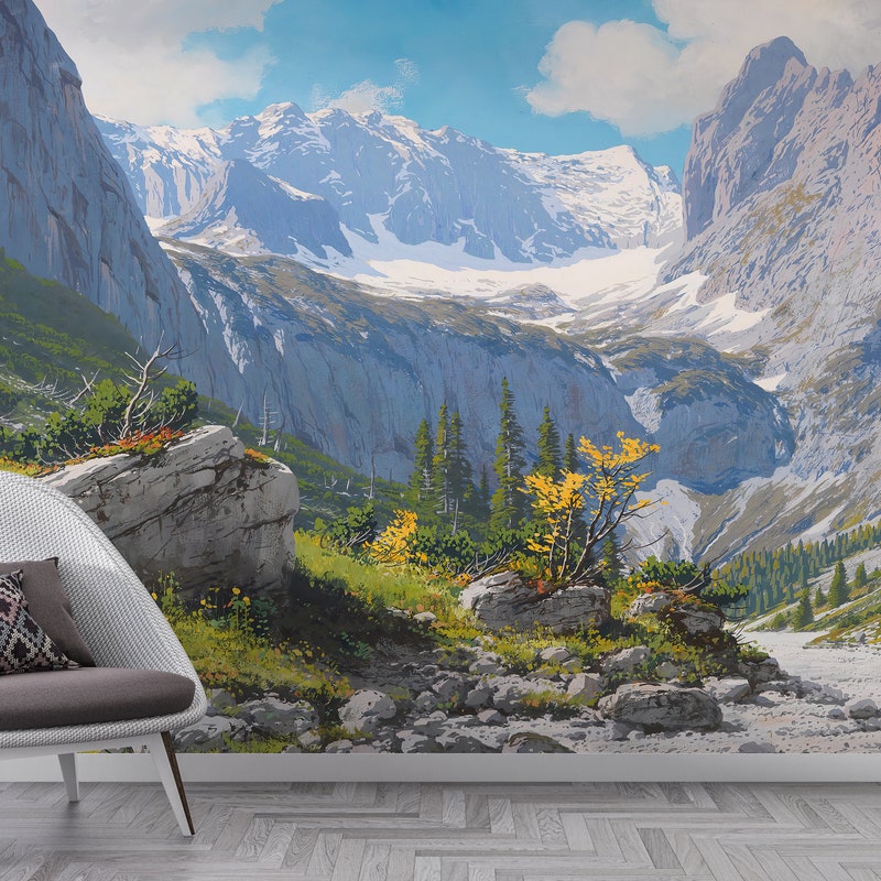 Pine Tree Mural - Etsy