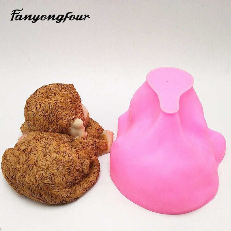3D Cute Little Monkey Silicone Mold Fondant Cake Mold Resin - Etsy
