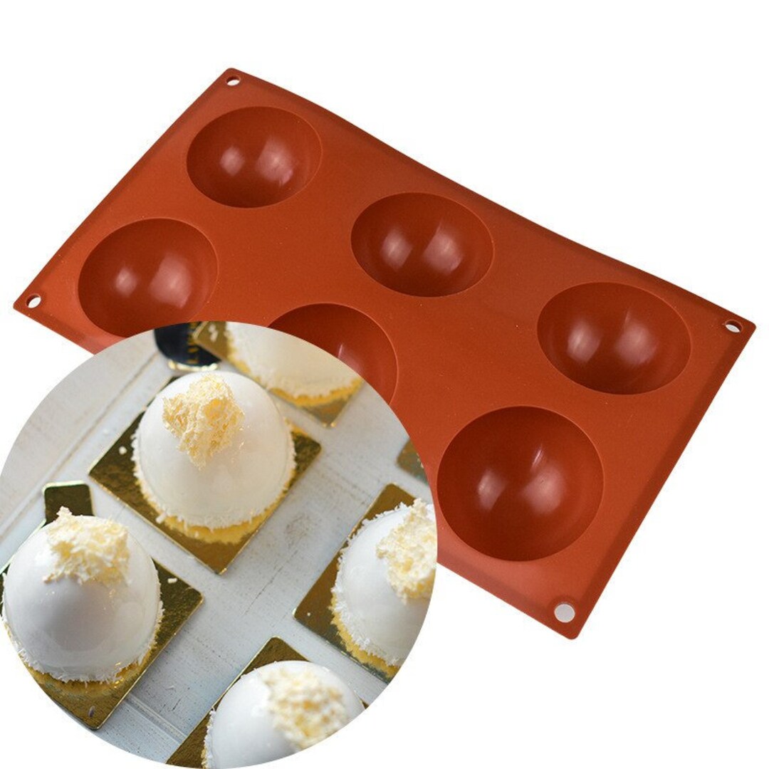 6holes Half Ball Sphere Silicone Patisserie Cake Mold Muffin - Etsy