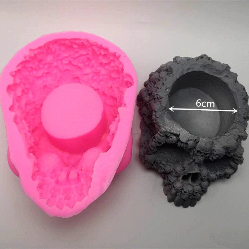 Multiple Horror Skull Vase Plant Silicone Mold Diy Ashtray Resin ...