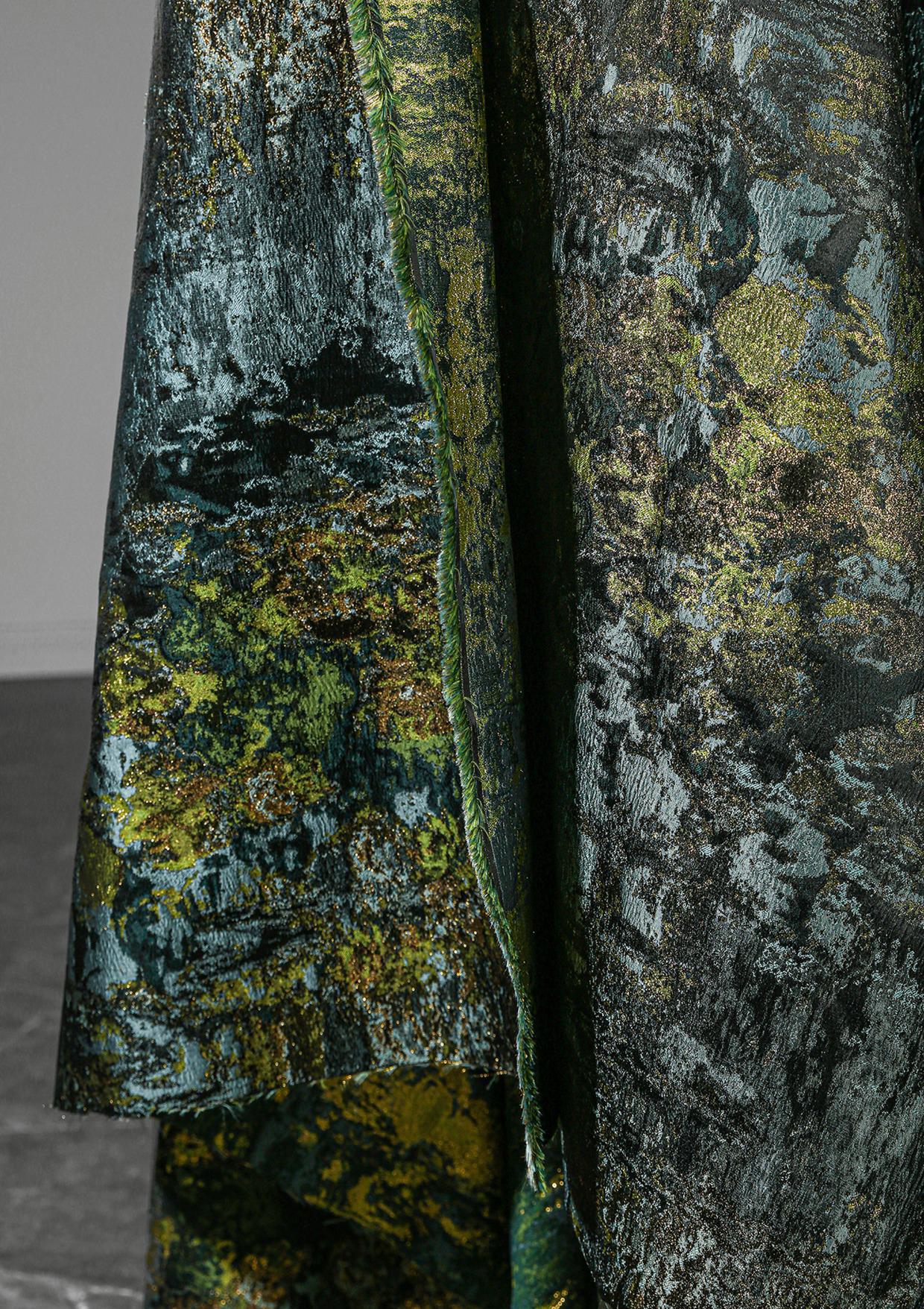 Green Jacquard Fabric, Gradient Fabric, Moss Jacquard Fabric, Texture ...