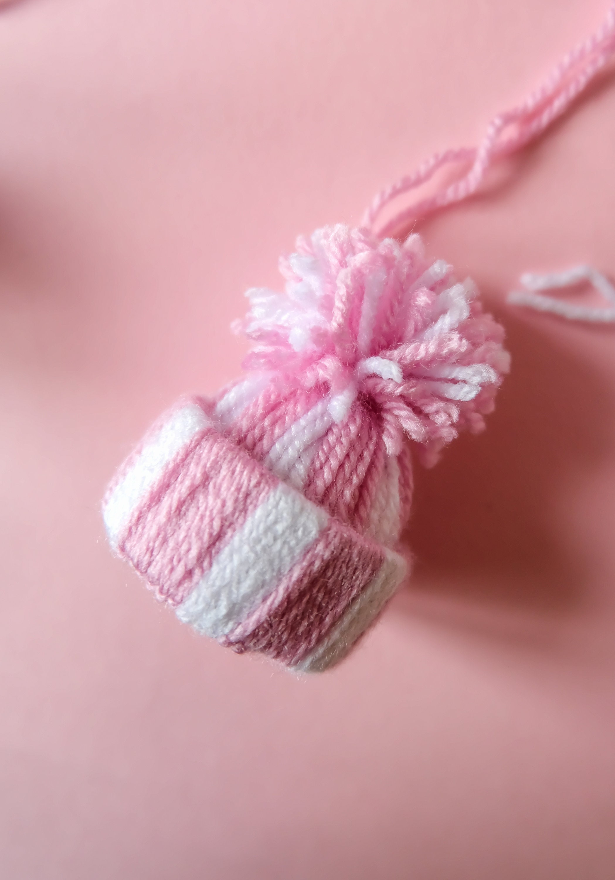 Handmade Wool Bobble Hat Christmas Tree Ornament Decorations | Etsy